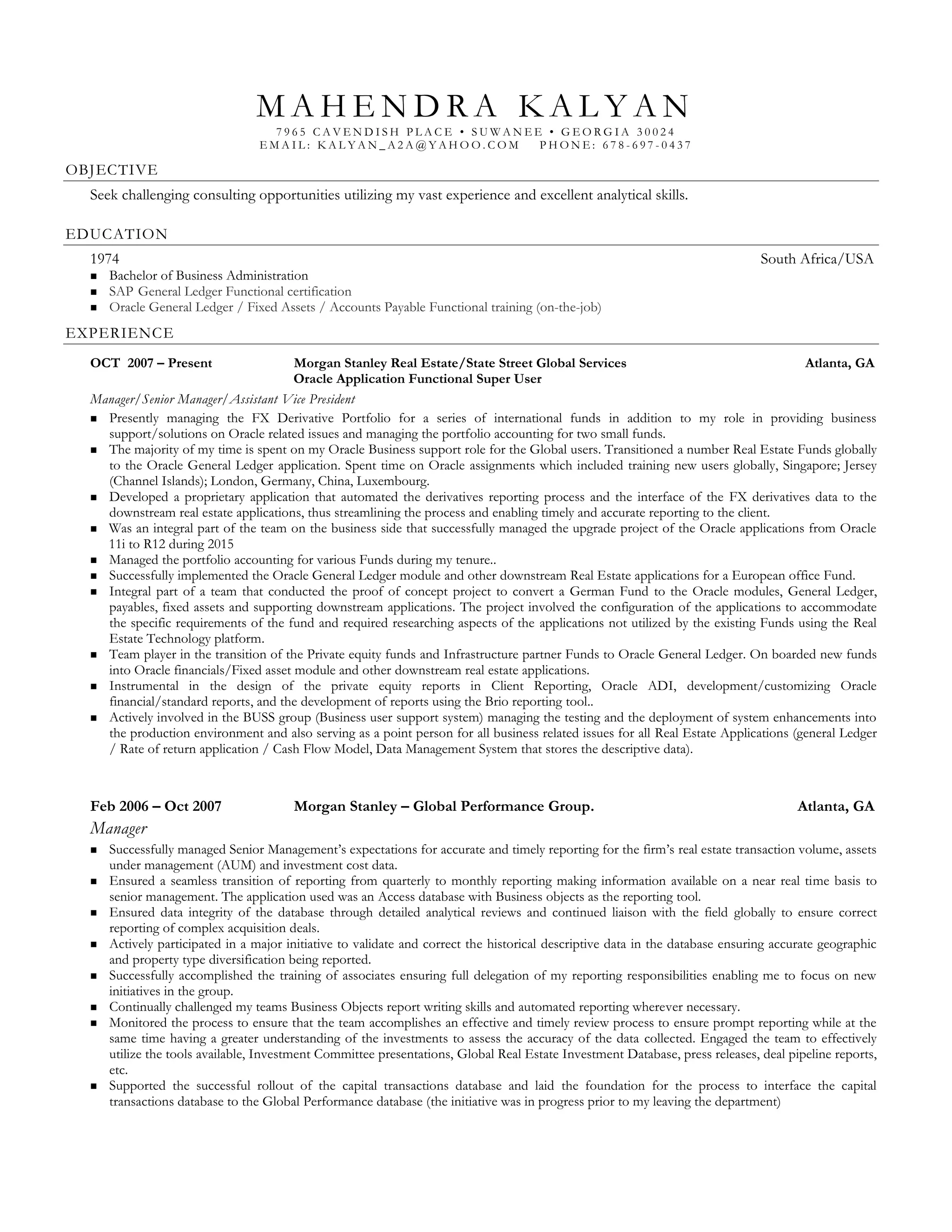 Resume_Mahendra Kalyan | PDF