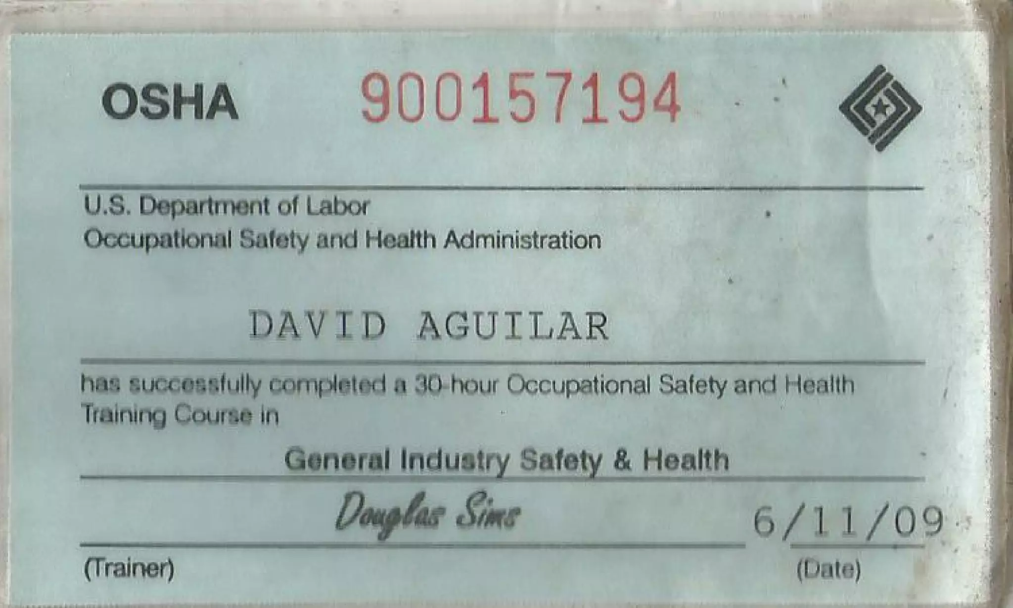 OSHA Training Card | PPT