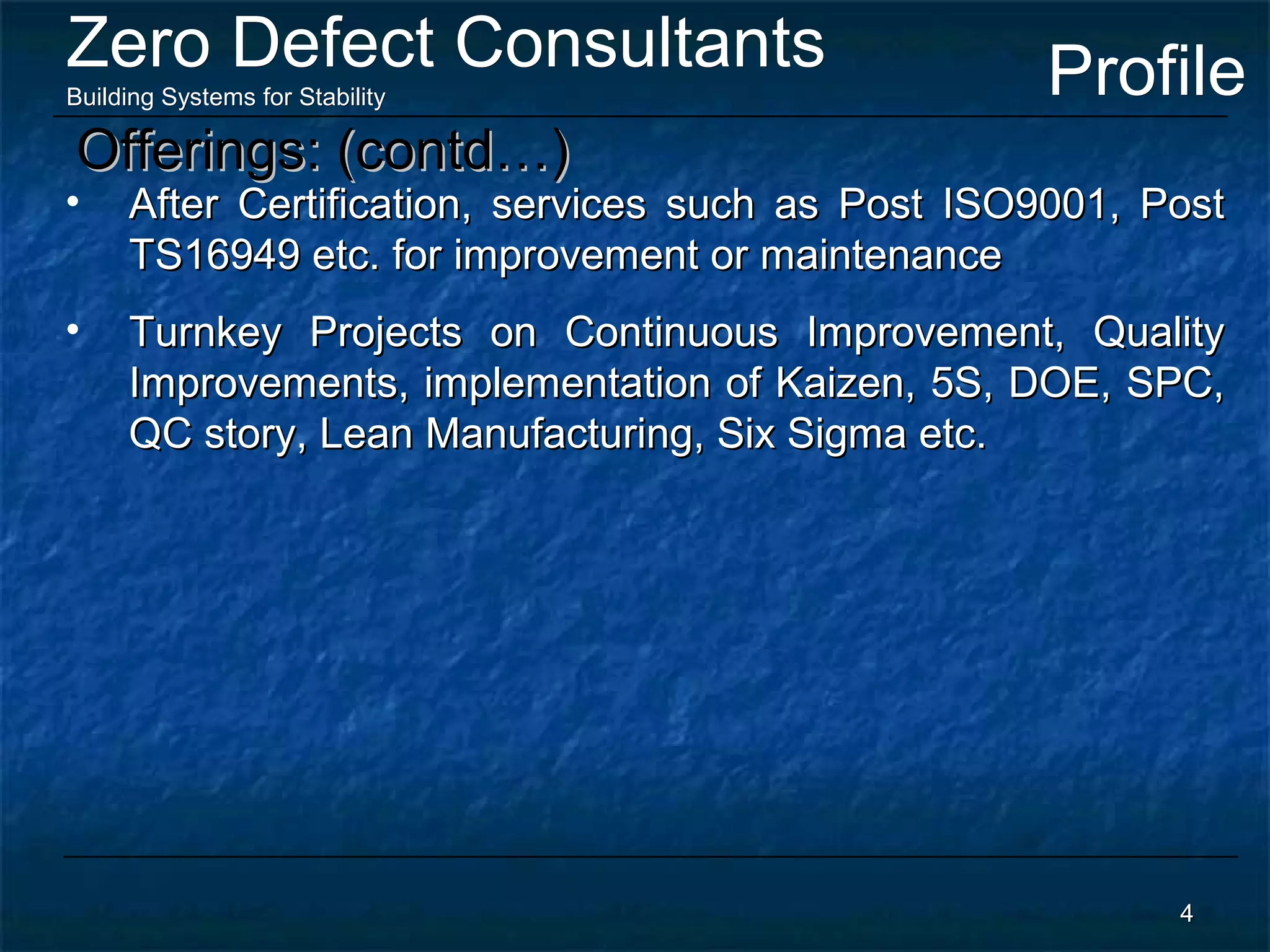 ZDC - general Introduction | PPT | Management Consulting Industry | Industries