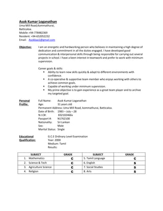 Asok Kumar Loganathan (1) | PDF