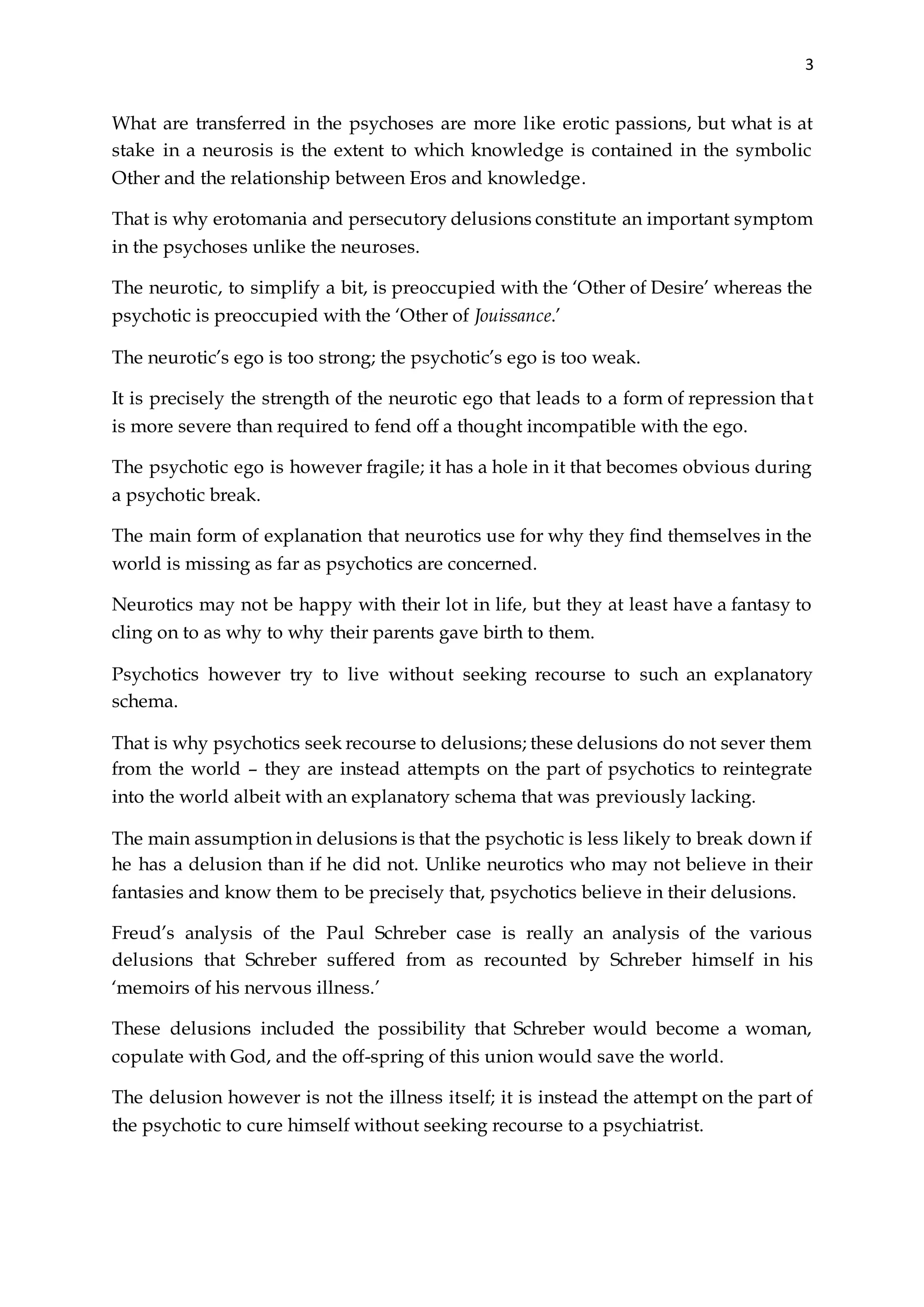 Bruce Fink on Treating Psychosis | DOCX