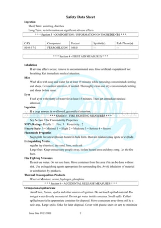 MSDS Fesi75 | PDF