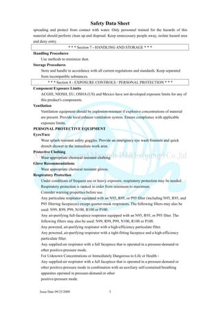 MSDS Fesi75 | PDF