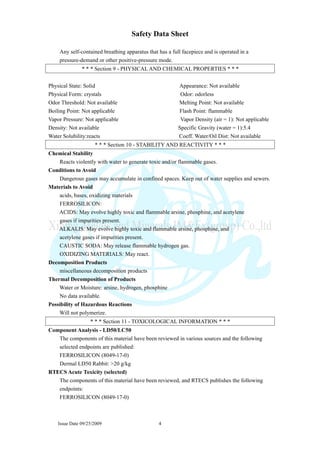MSDS Fesi75 | PDF