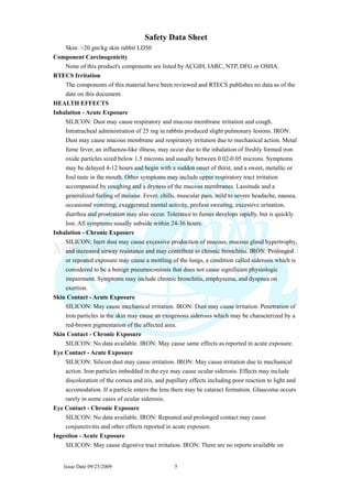 MSDS Fesi75 | PDF
