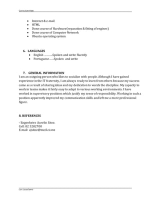 Curriculum Vitae-Luis Lucas Samo English | DOCX