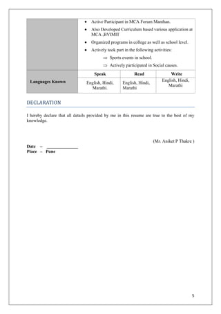Aniket updated resume 3 | PDF