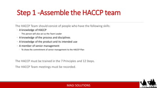 HACCP Team Training | PDF