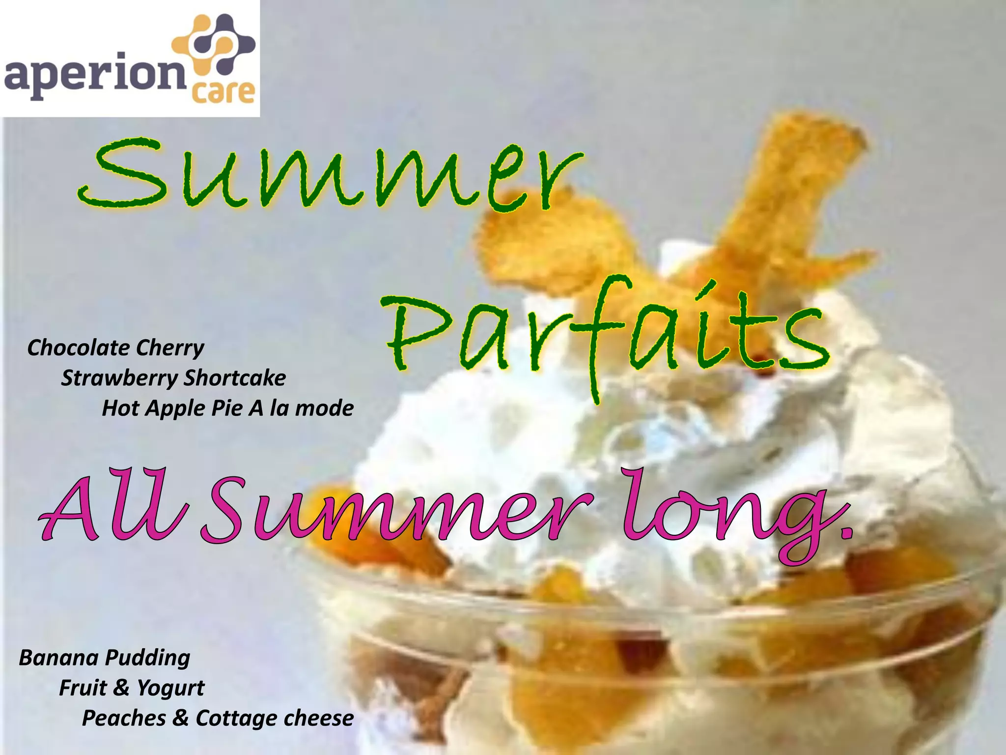 Summer Parfait Program promo sample | PPT | Free Download