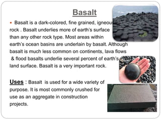 Natural & Artificial stones & its uses in designing | PPTX