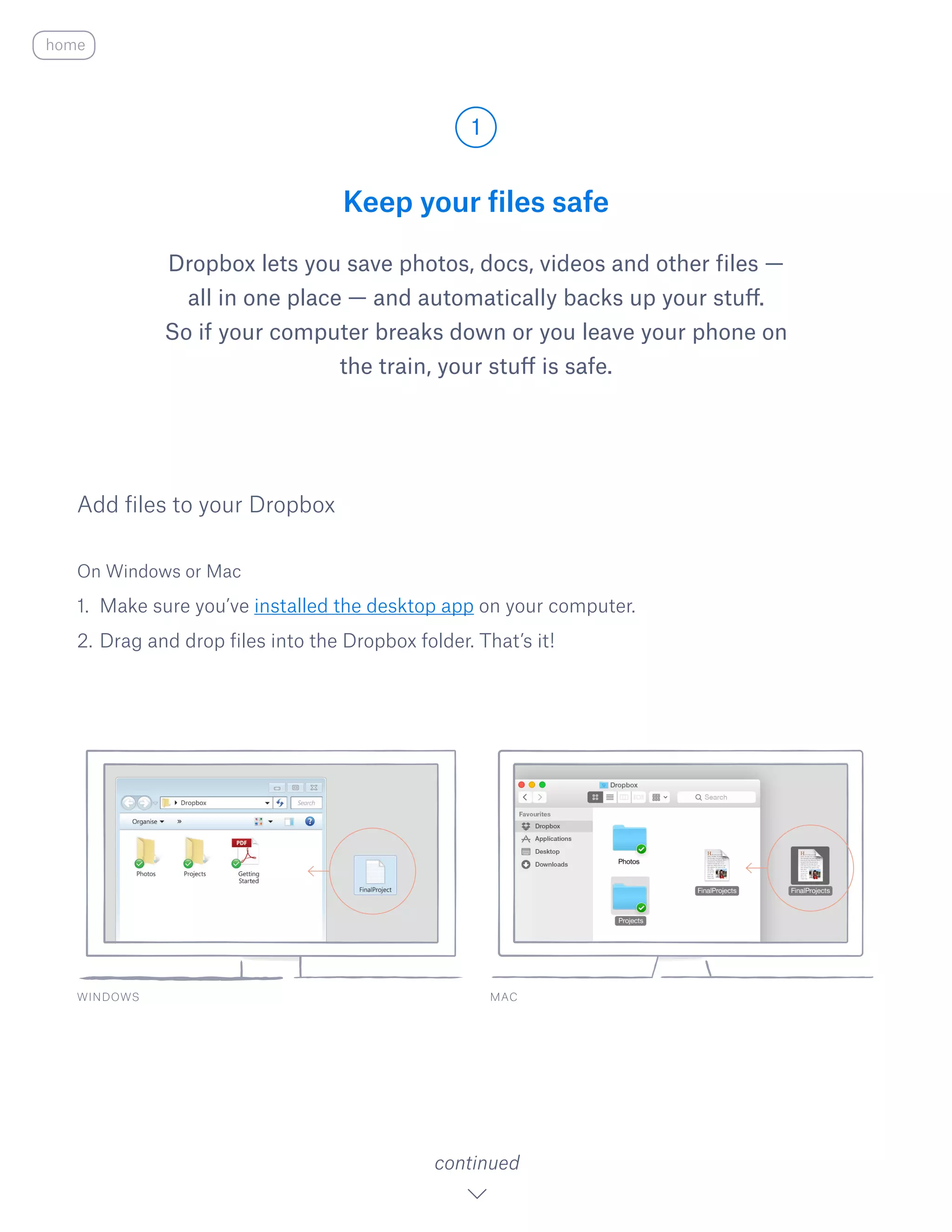 Get started with dropbox | PDF
