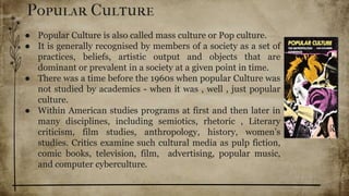Post Modernism and Popular Culture pptx | PPTX