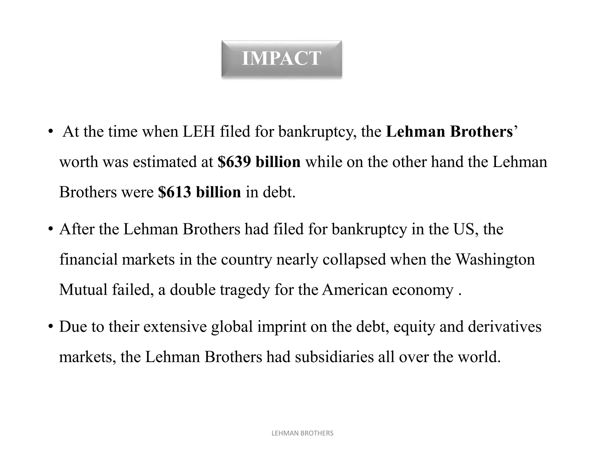 Lehman Brothers Bankruptcy | PPTX