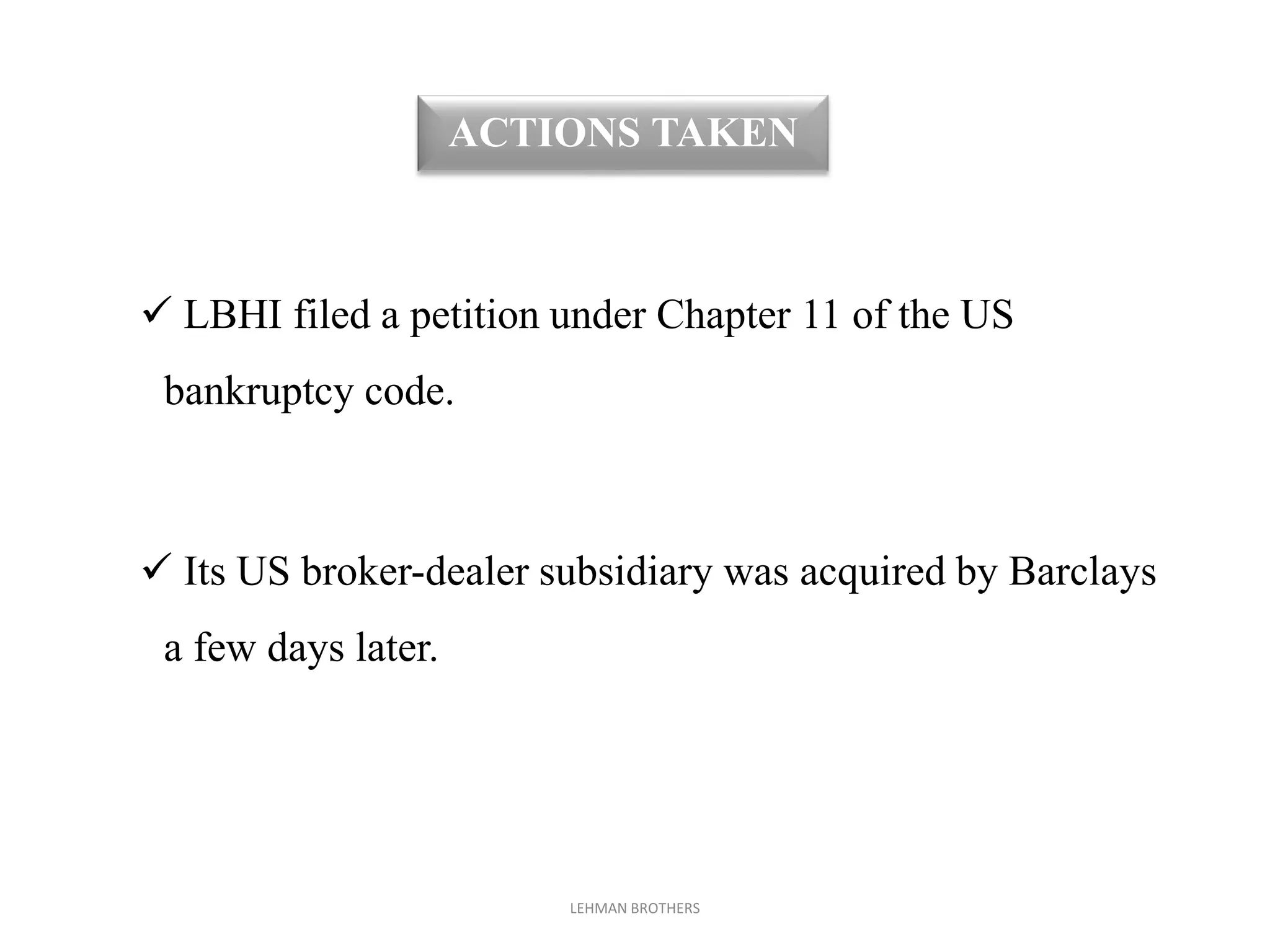 Lehman Brothers Bankruptcy | PPTX