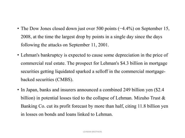 Lehman Brothers Bankruptcy | PPTX