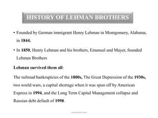 Lehman Brothers Bankruptcy | PPTX