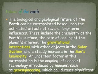 OUR CHANGING EARTH | PPTX