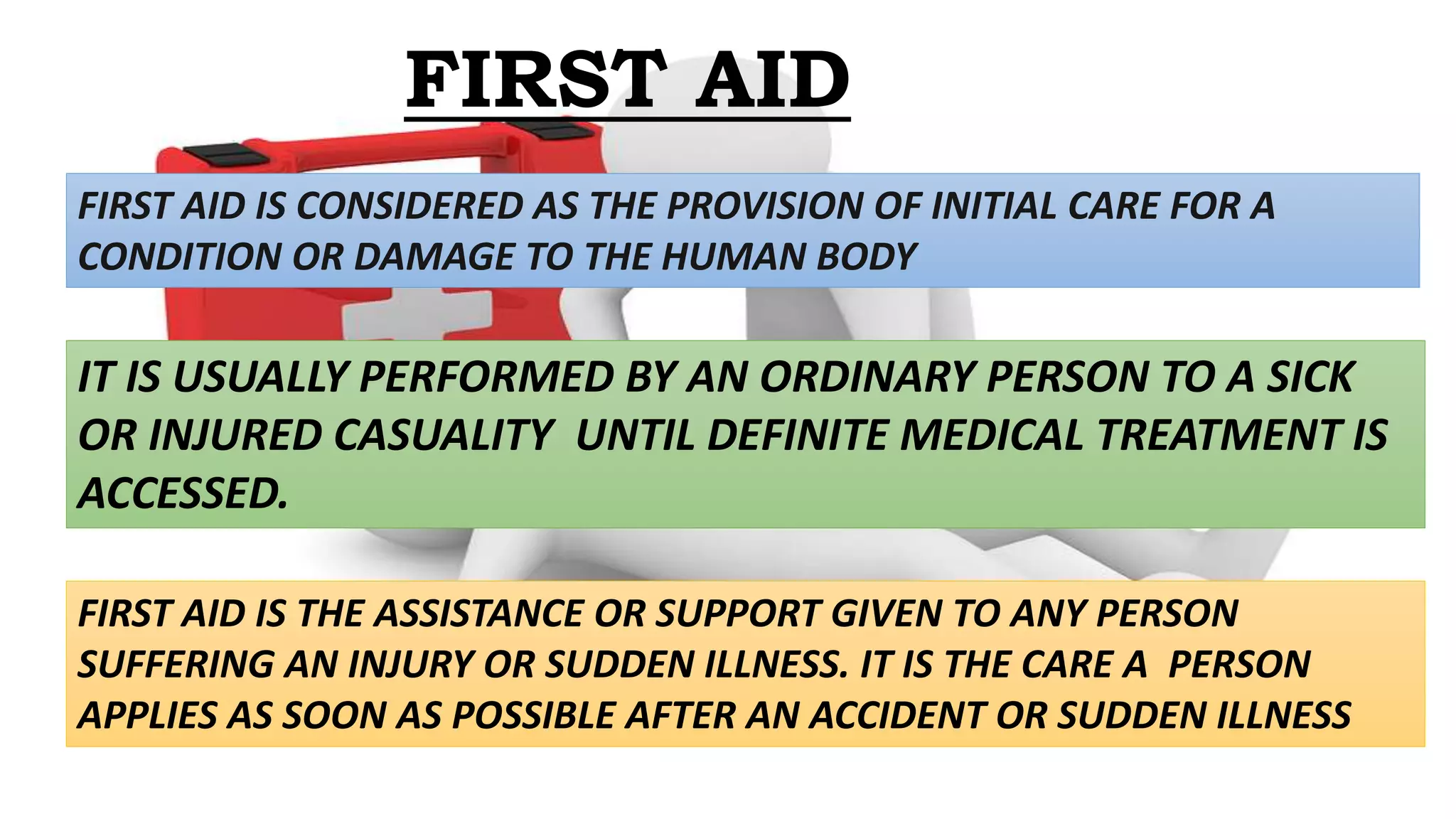 FIRST AID AND EMERGENCY KIT | PPTX