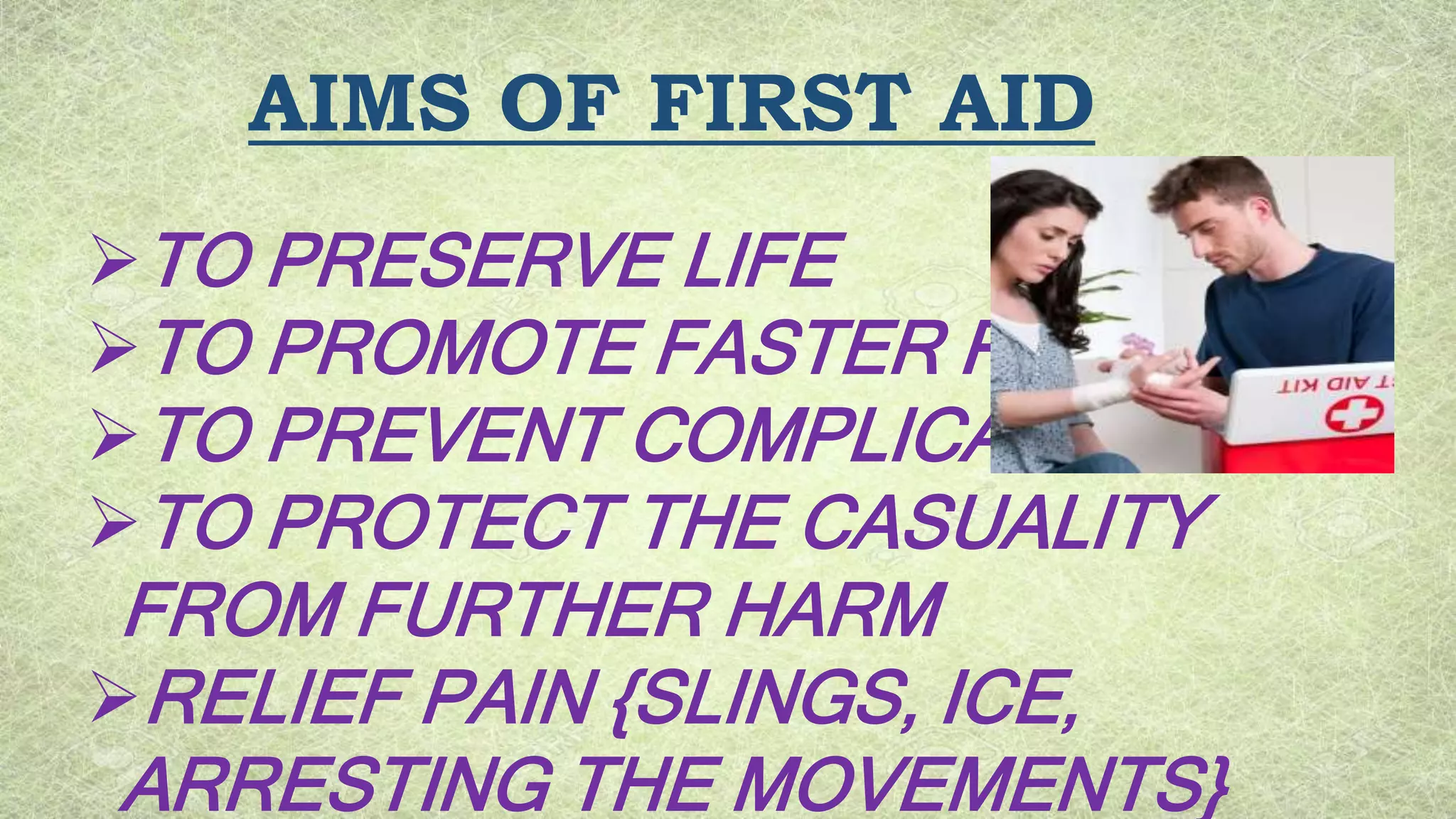 FIRST AID AND EMERGENCY KIT | PPTX