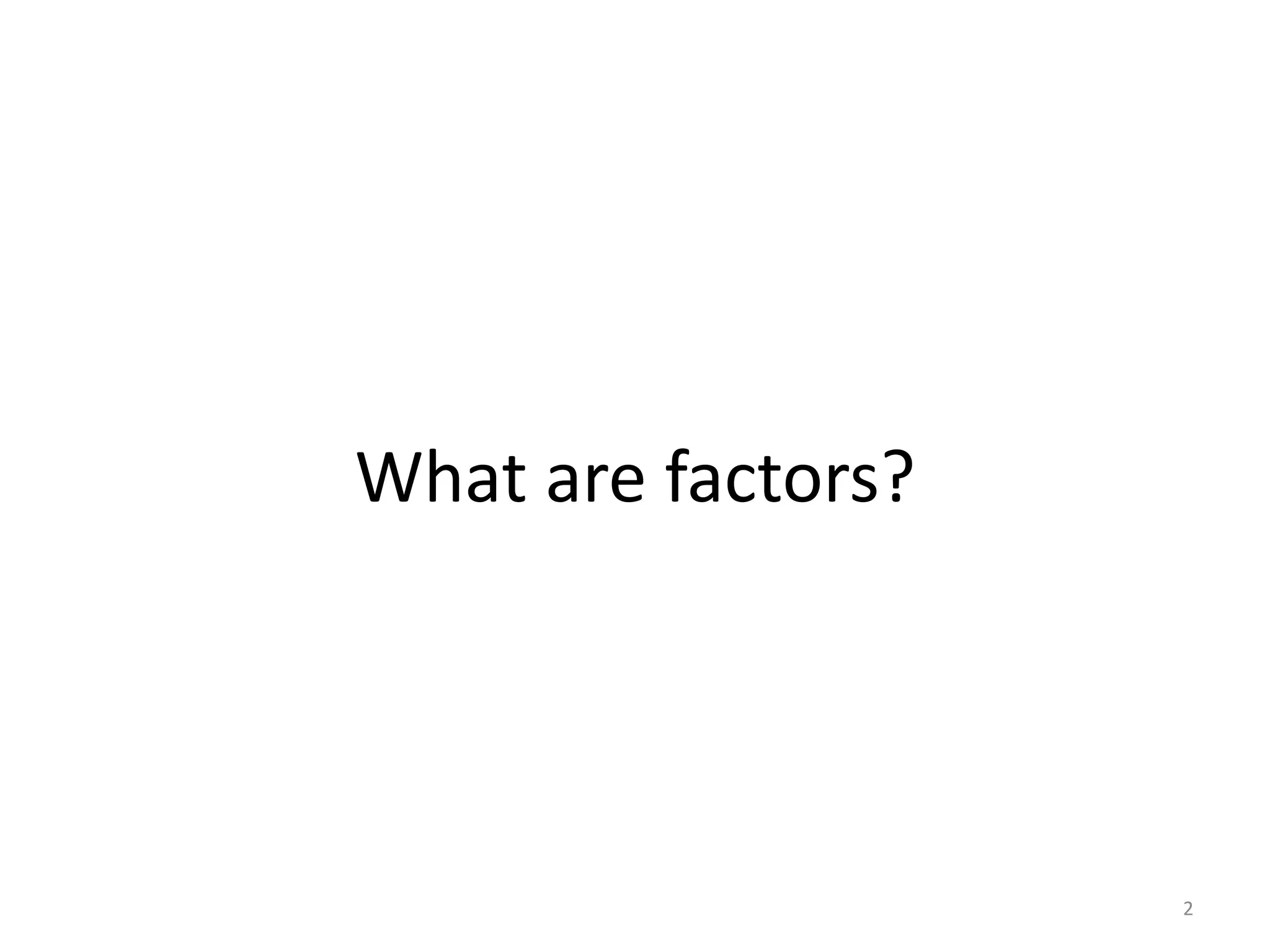 Factor Analysis for Exploratory Studies | PPTX