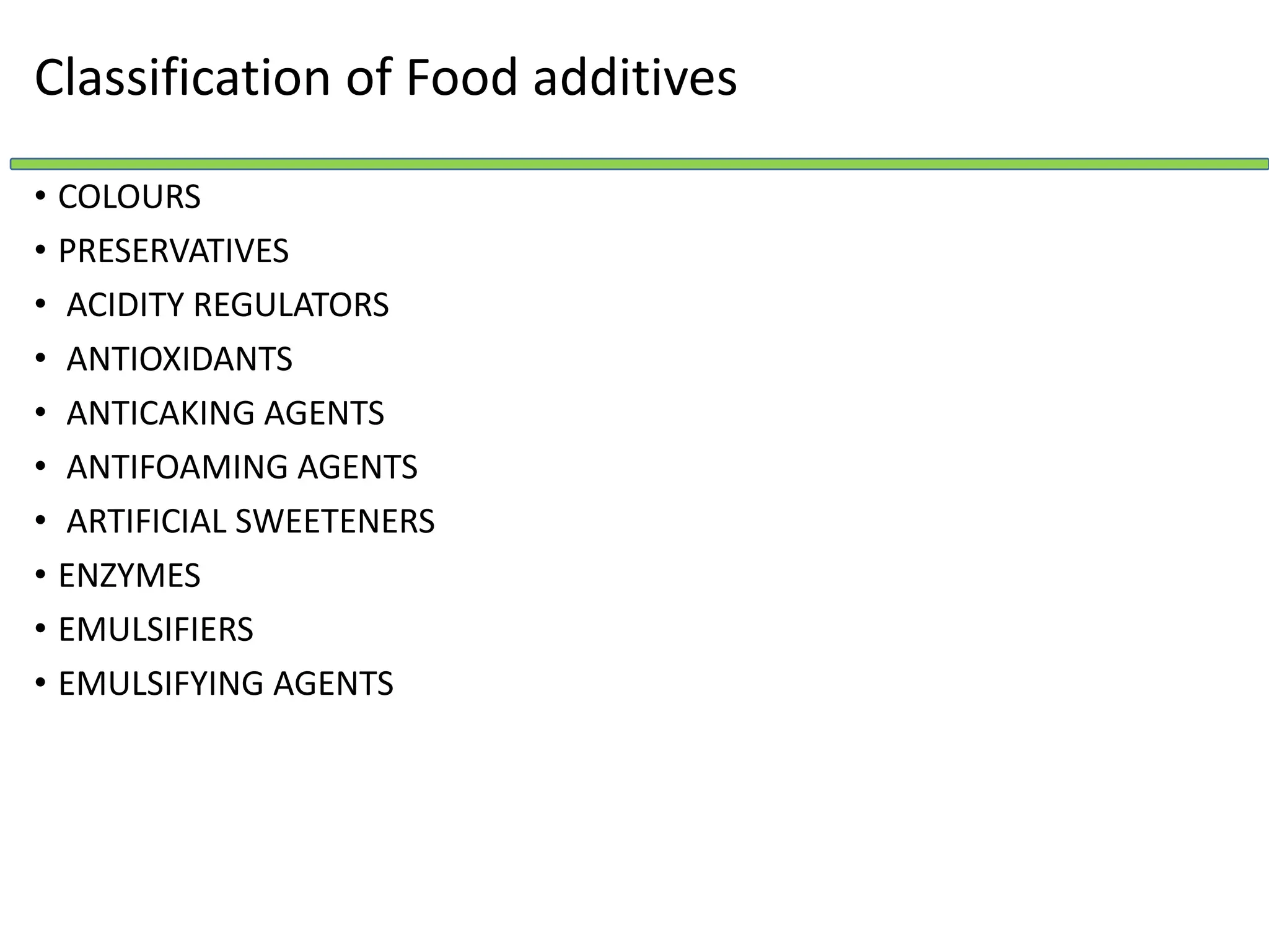 FOOD ADDITIVES | PPTX