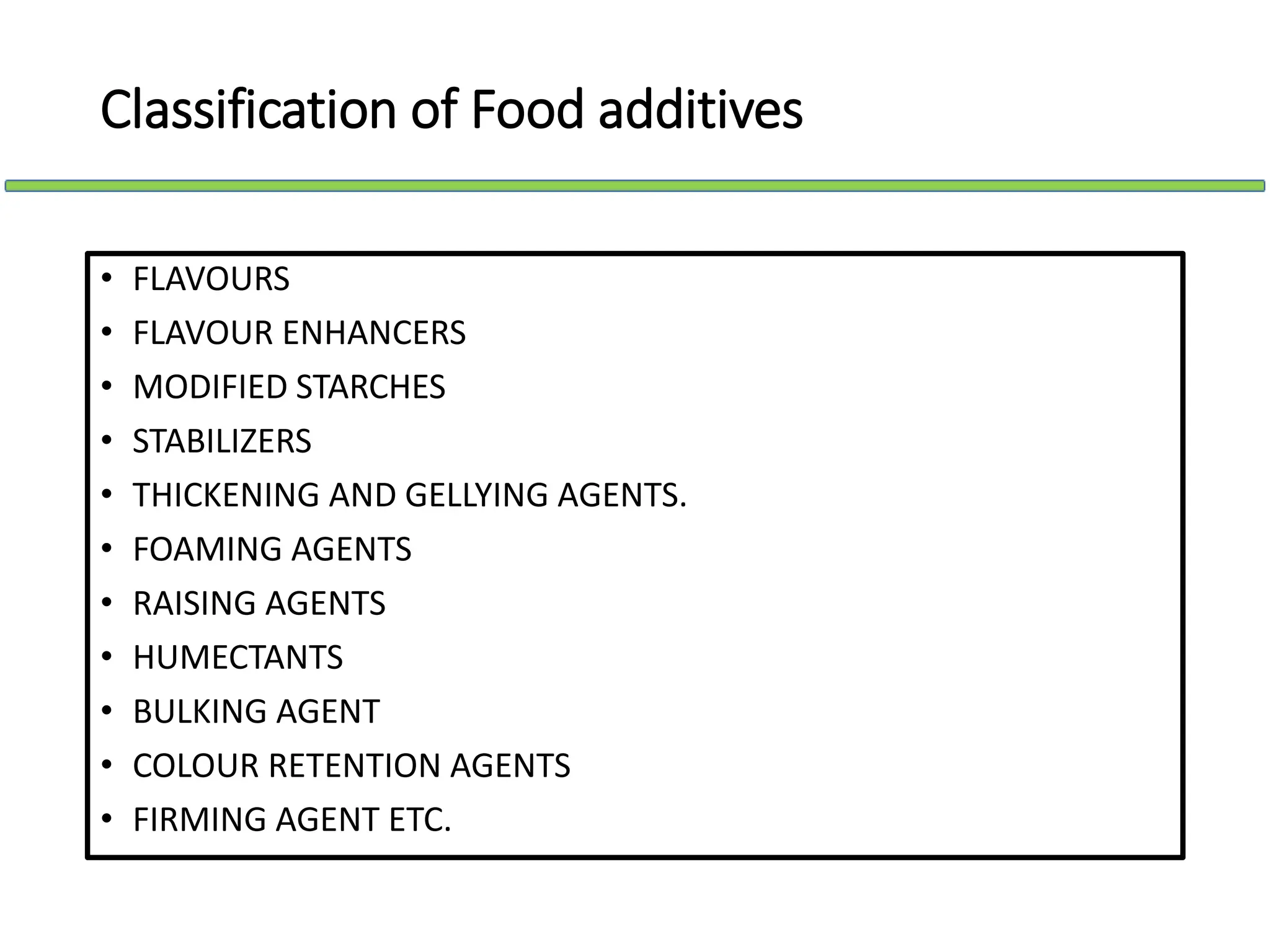 FOOD ADDITIVES | PPTX
