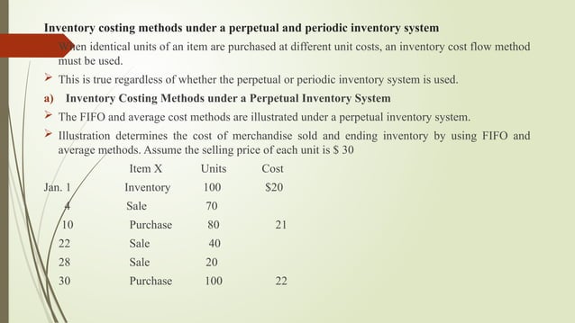 Nature and definition of inventories and its valuation | PPT