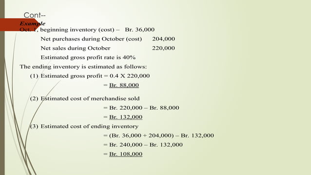 Nature and definition of inventories and its valuation | PPT