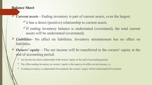 Nature and definition of inventories and its valuation | PPT
