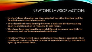 Fa 2 law of inertia sathwik ixa5 | PPTX