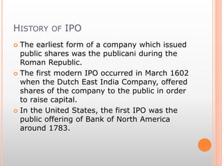 Initial public offering (IPO) | PPTX