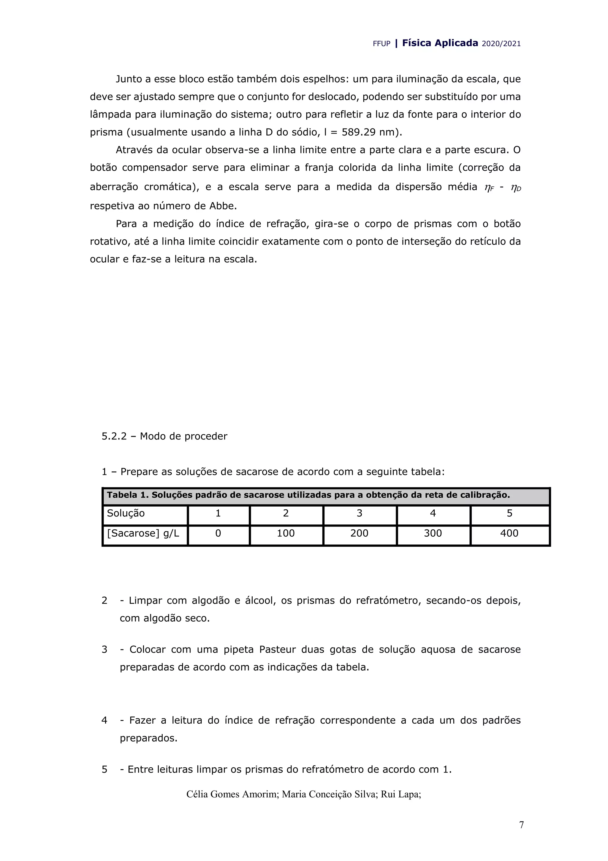 Fa tl04 refratometria sacarose | PDF | Chemistry | Science