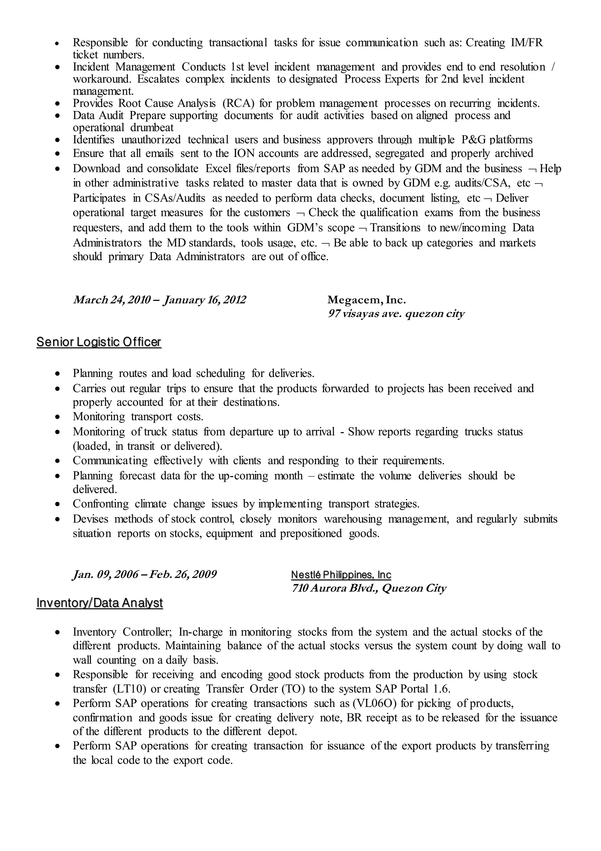 Ariel Nicolas - Resume | DOCX