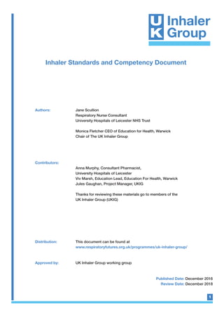 Inhaler Standards MASTER 6TH12 | PDF