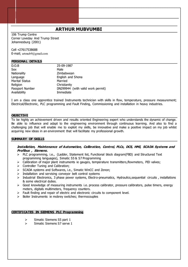 ARTHUR_MUBVUMBI_CV | DOCX