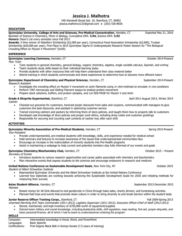 Jessica Malhotra Resume 02-16 | PDF