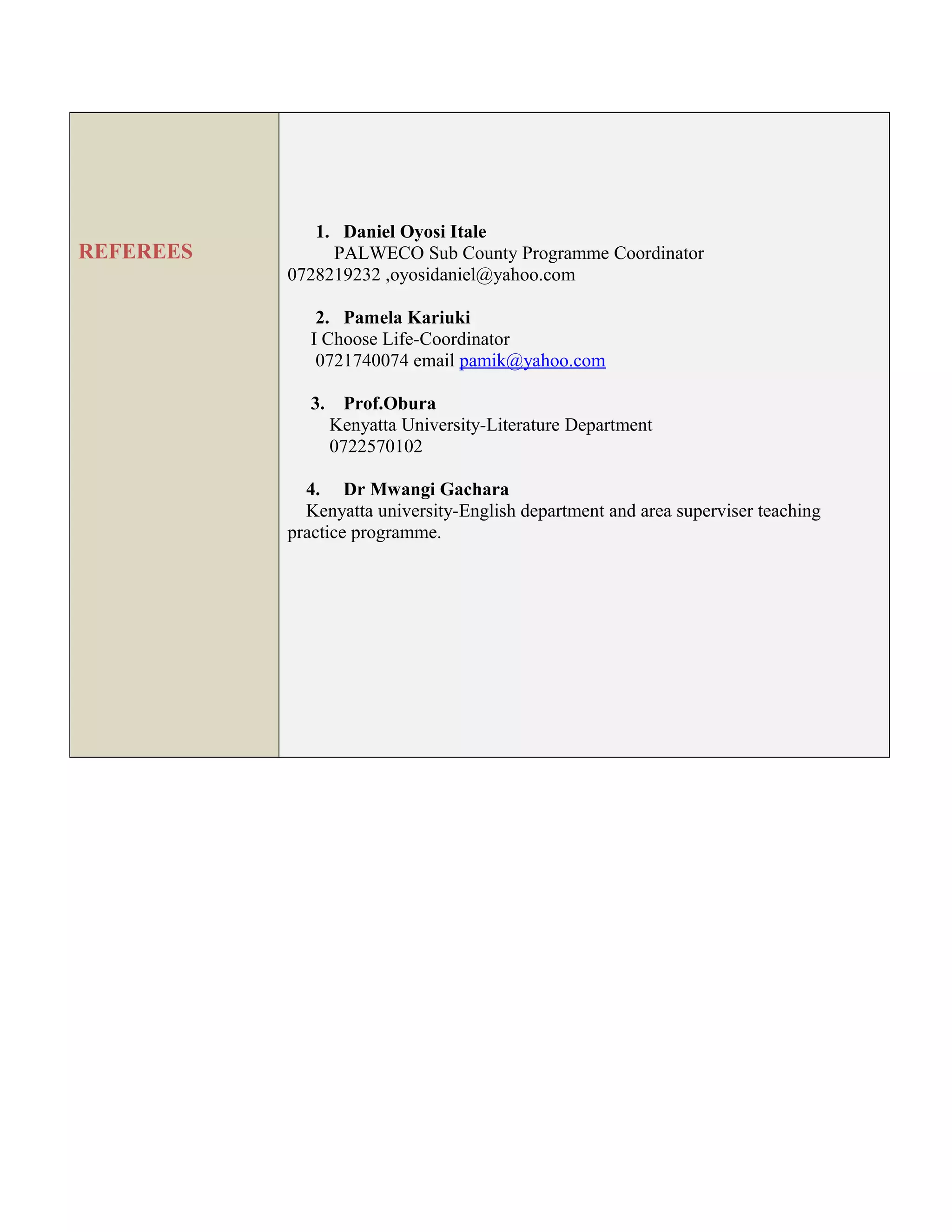 CYNTHIA MUDENYO CV UPDATE | DOC