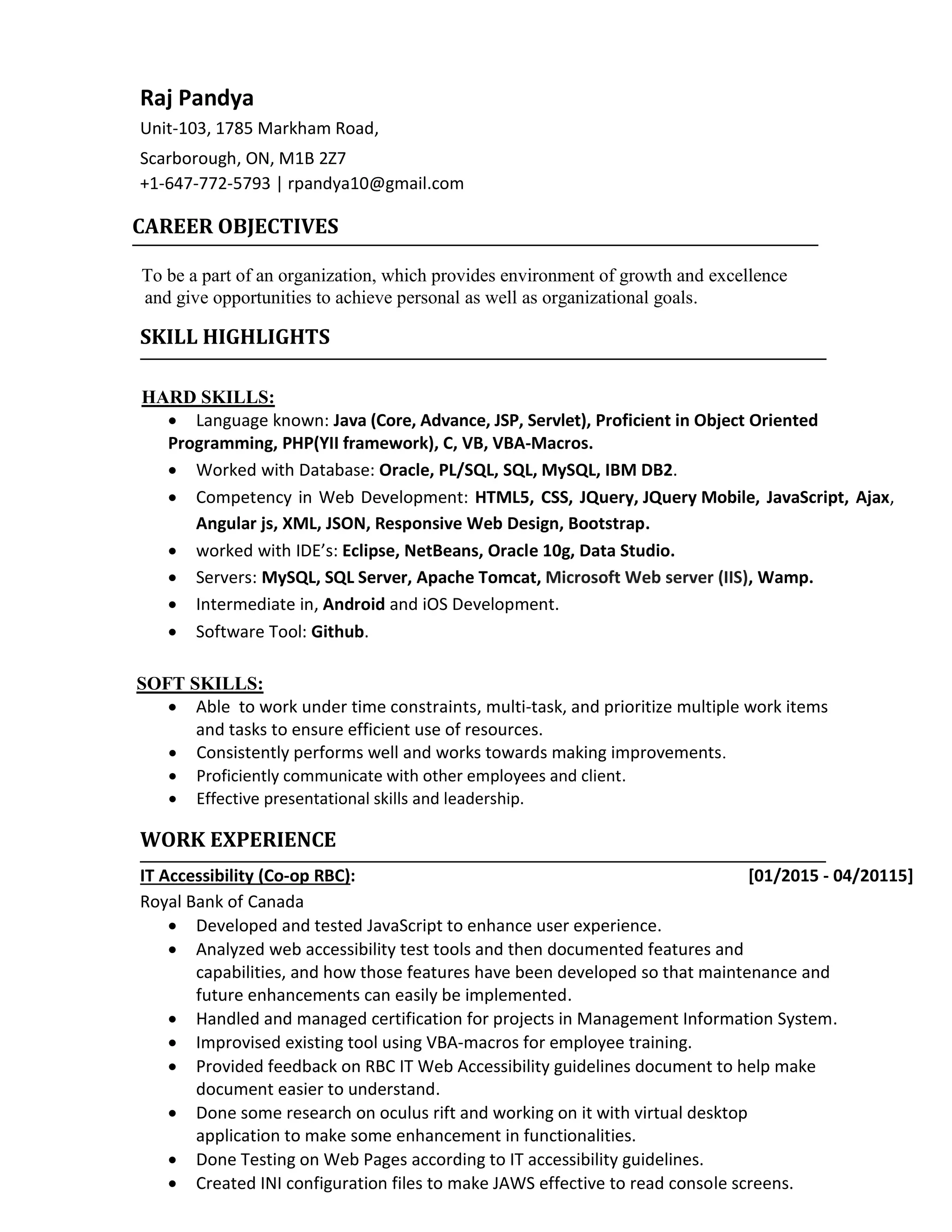 Raj_Pandya_Resume | PDF