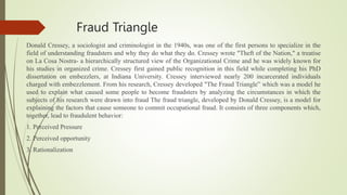 Forensic Accounting Frauds and Fraud theories | PPTX