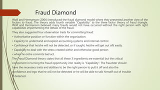 Forensic Accounting Frauds and Fraud theories | PPTX