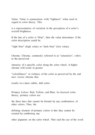 FA 103-01 Line Color & Design Color Theory Overview and Hi | DOCX