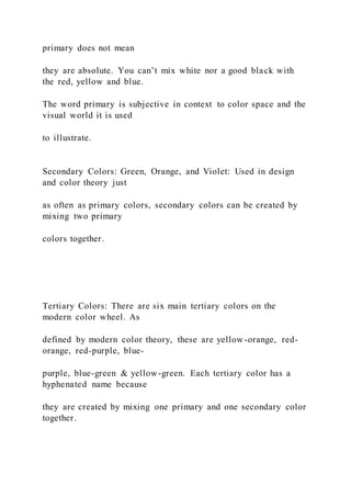 FA 103-01 Line Color & Design Color Theory Overview and Hi | DOCX