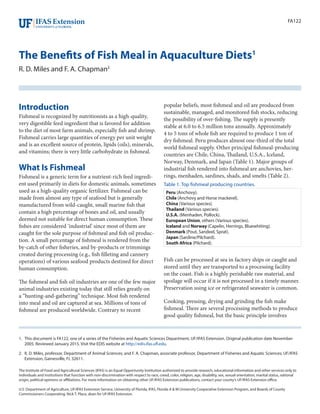 Importance of Fish meal for a healthy life | PDF