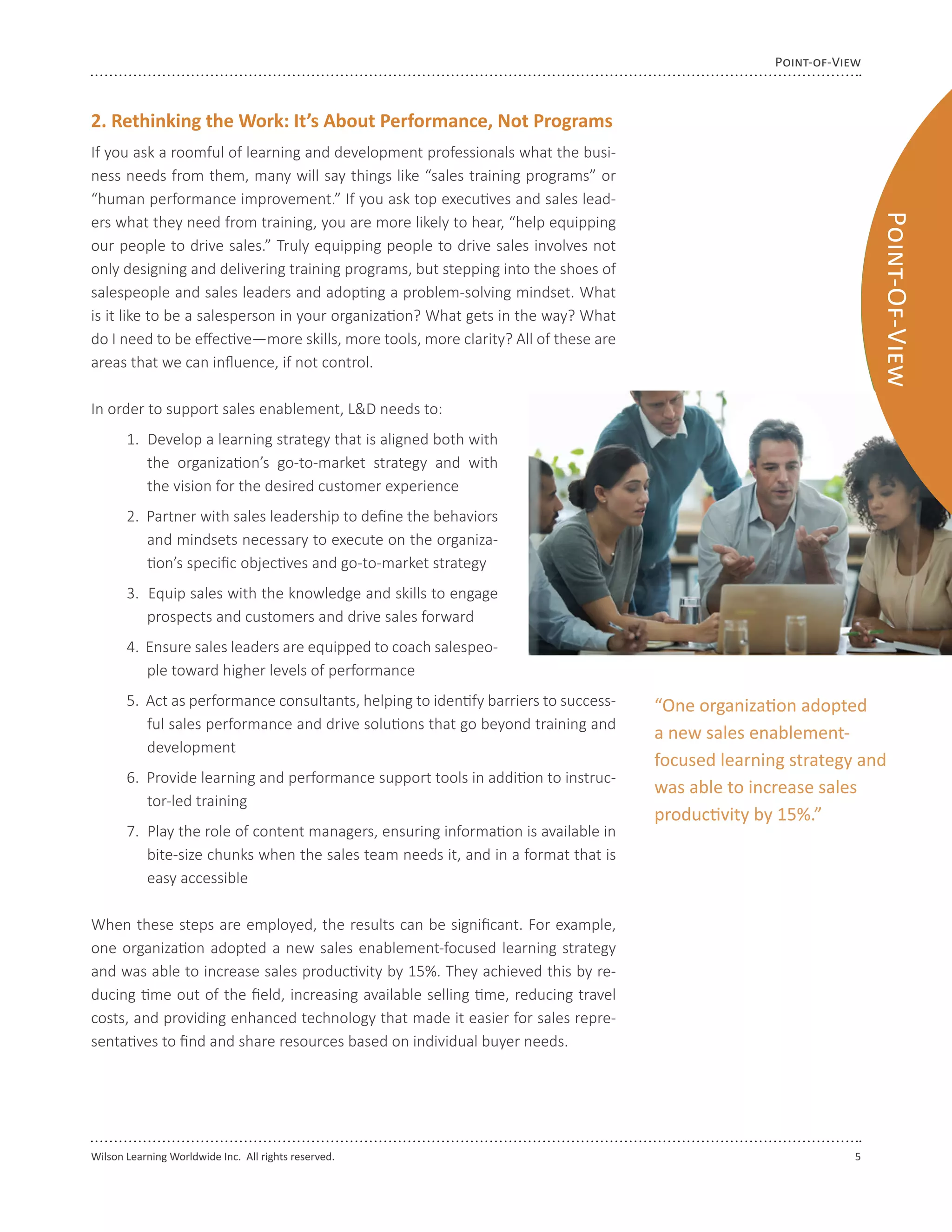 L&D's Role In Sales Enablement | PDF