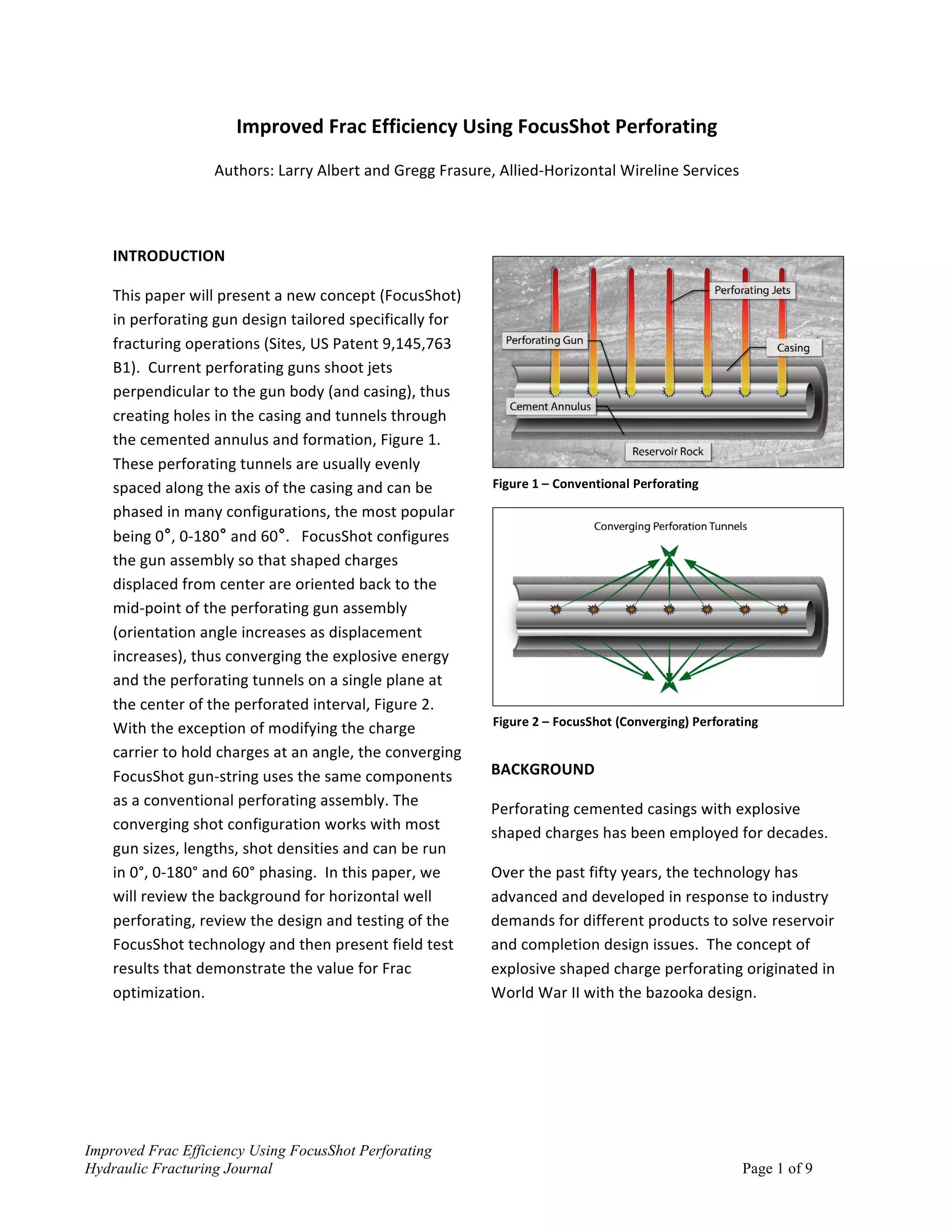 Improved Frac Efficiency Using FocusShot Perforating_HFJ_v8 | PDF
