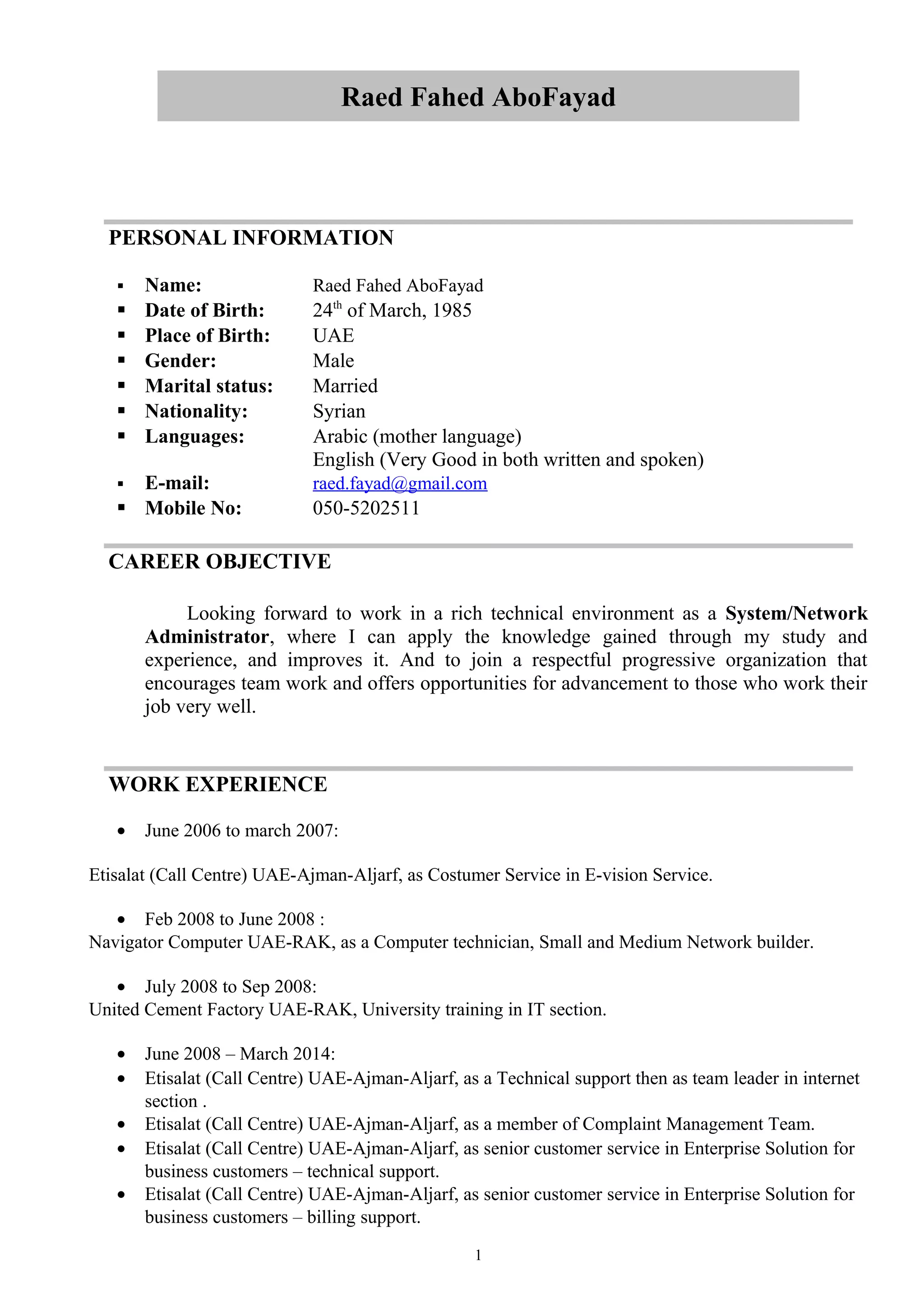 Raed_CV | DOC