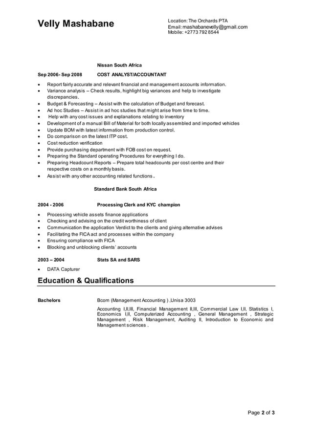 V T Mashabane comprehensive CV | DOCX