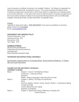 SP23-MUSC-11100-001- World Music .pdf | Music | Entertainment