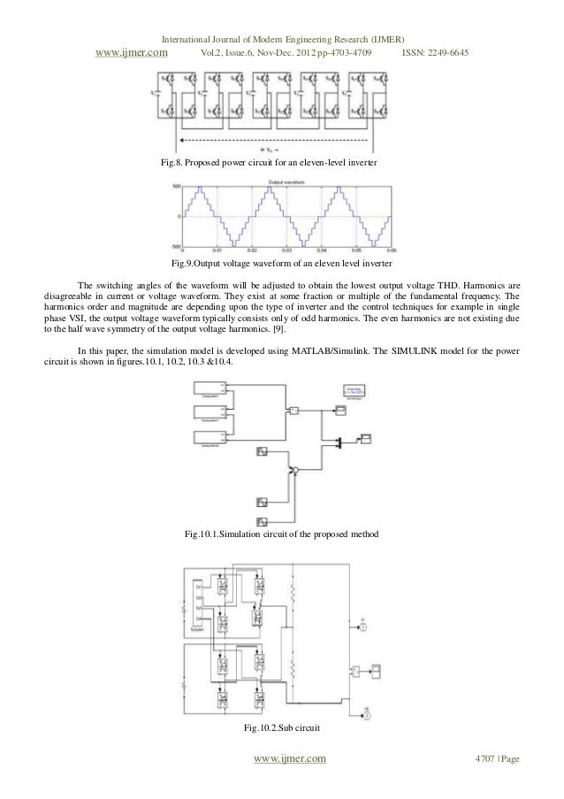 A Single Phase Eleven Level Cascaded H Bridge Multilevel Inverter For 