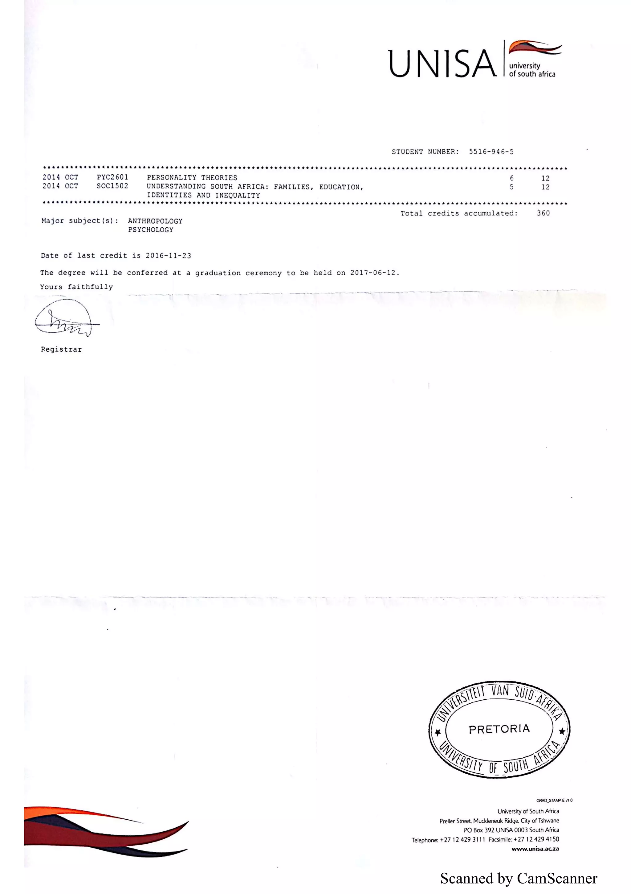 qualifications unisa | PDF